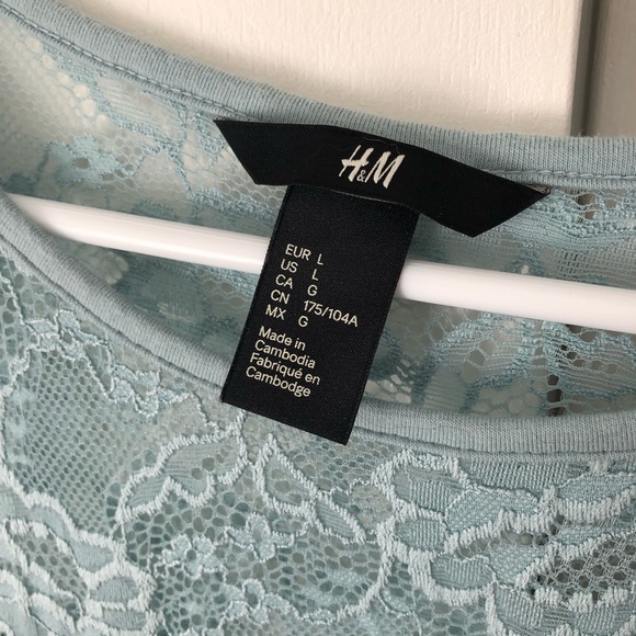 H&M | Tops | Hm Lace Tshirt | Poshmark